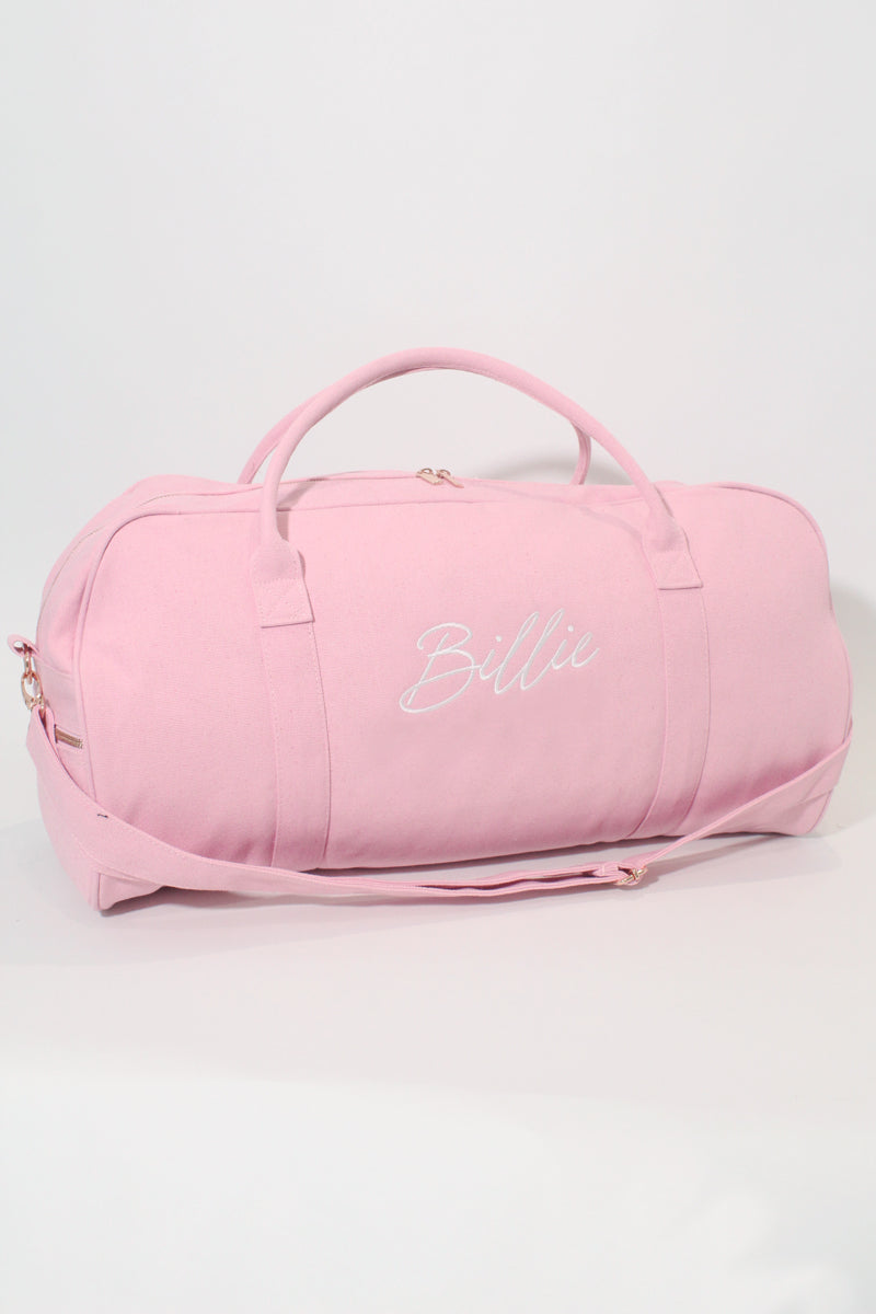 Pink Personalised Duffle Bag | Miss Poppy Design
