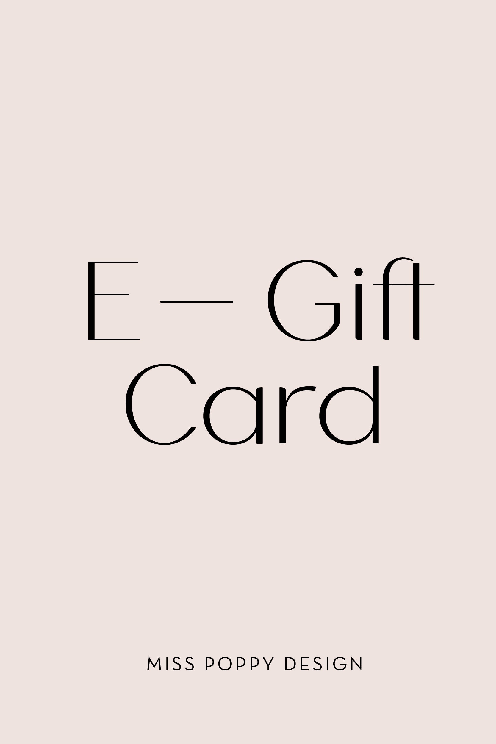E-Gift Card | Miss Poppy Design | Bridesmaid Boxes Melbourne
