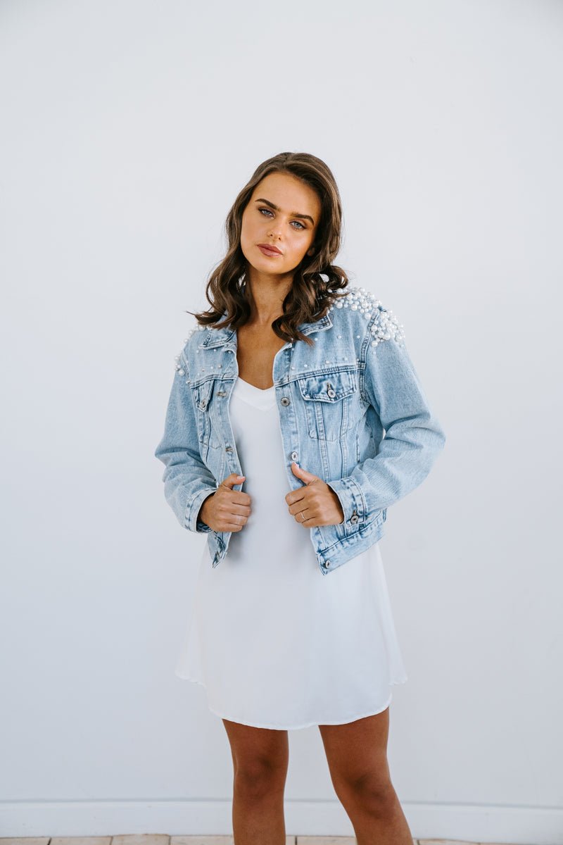 Buy Bride Denim Jacket Online Australia | Pearl Denim Jacket | Wifey ...