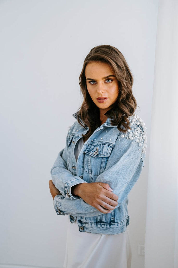 Buy Bride Denim Jacket Online Australia | Pearl Denim Jacket | Wifey ...