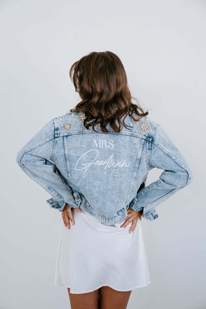 Bride Denim Jacket | Miss Poppy Design